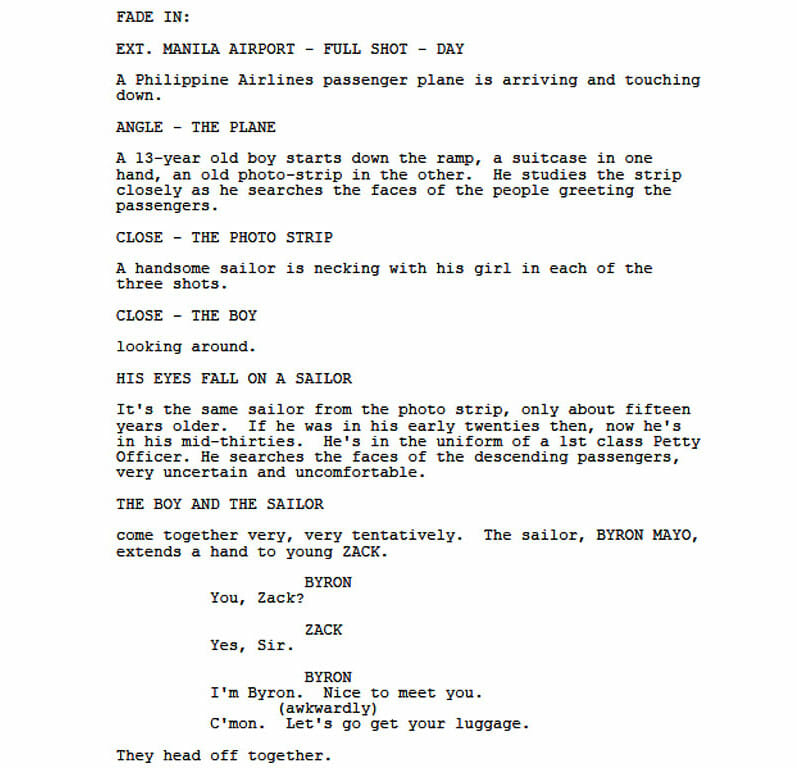 First Ten Pages: An Officer and A Gentleman (1982) - The Script Lab