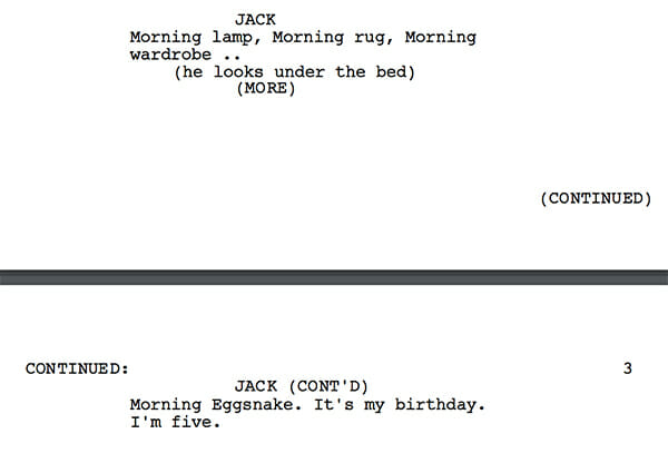 First Ten Pages: Room (2015) - The Script Lab