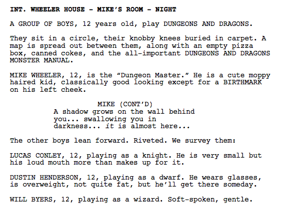First Ten Page Breakdown: The "Stranger Things" Pilot - The Script Lab